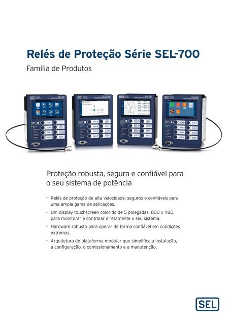 Relés de Proteção Série SEL-700