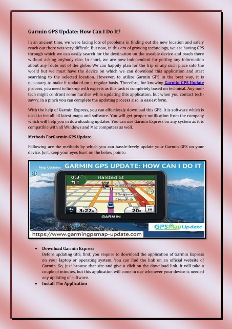 Garmin GPS Update_ How Can I Do It_
