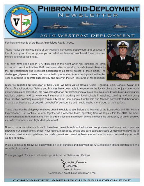 Phibron Mid-Deployment Newsletter