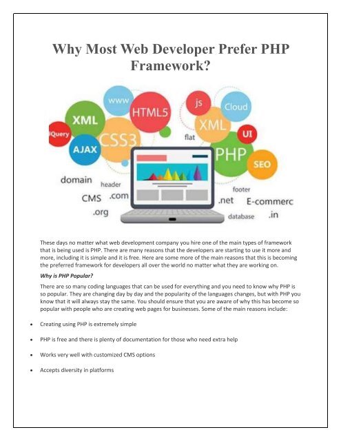 Why Most Web Developer Prefer Php Framework