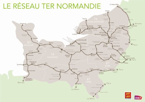 Carte réseau TER Normandie