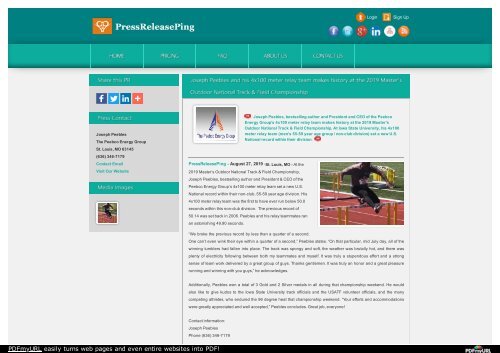 Joseph Peebles and his 4x100 meter relay team makes history at the 2019 ...