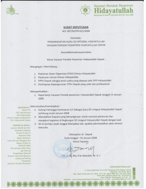 SK Awal, SK GTY 2017, 2018, 2019 dan SKBM Wawan 2017-2018, 2018-2019, 2019-2020