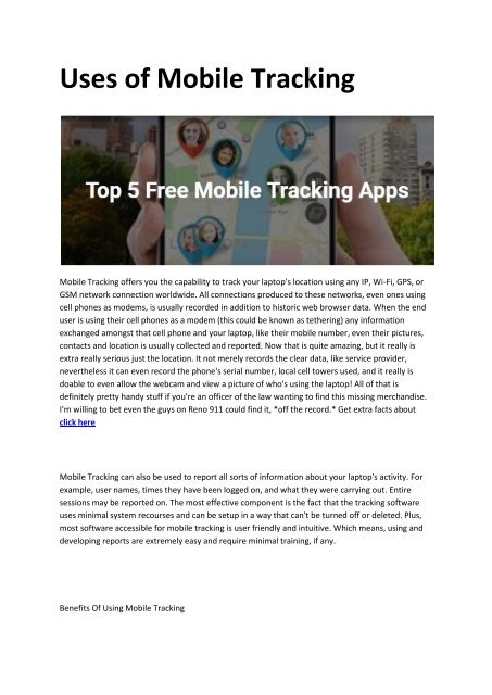 4 free mobile tracking