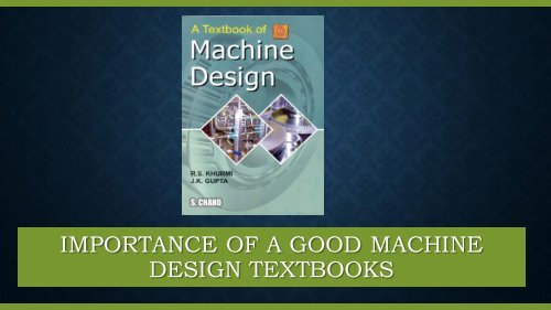 Importance of a Good Machine Design Textbooks