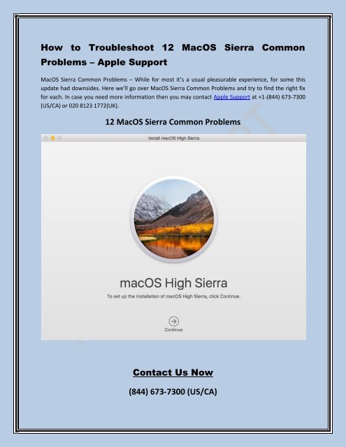 MacOS Sierra Common Problems-converted