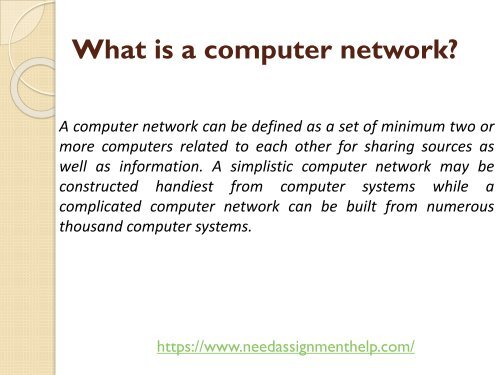 What is a computer networ