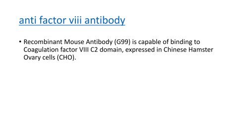 anti factor viii antibody