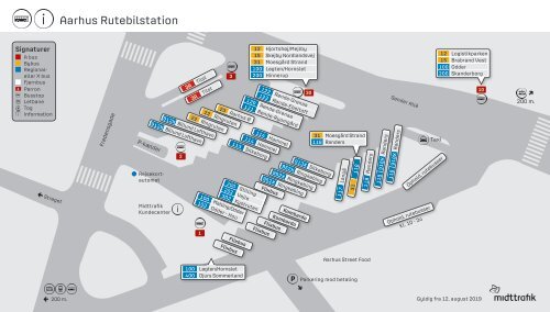 Oversigtskort over stoppesteder på Aarhus Rutebilstation | 2019 ...