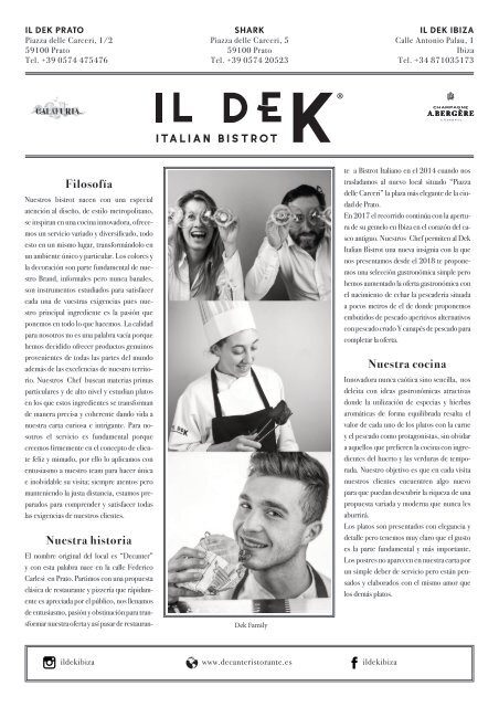 IL DEK MENU IBIZA