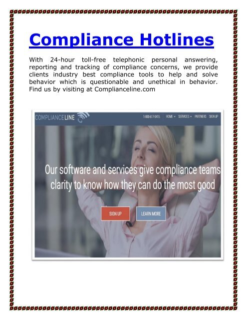 Compliance Hotlines