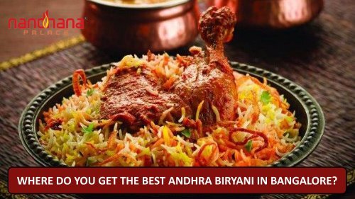 BEST ANDHRA BIRYANI IN BANGALORE