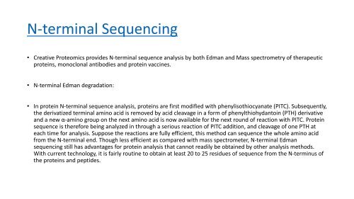N-terminal Sequencing
