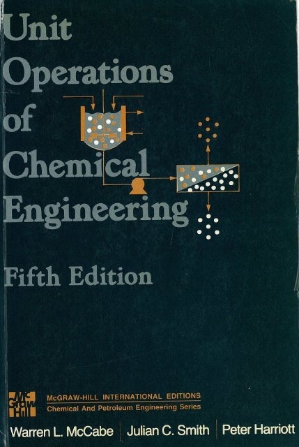 Unit Operations of Chemical Engineering 5th Ed (McCabe- Smith)