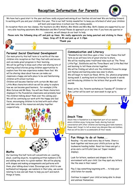 2019 Rec Parents newsletter