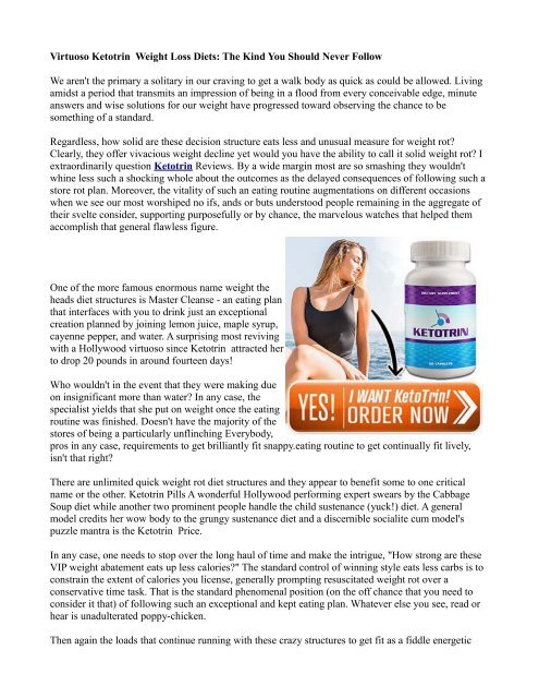 Ketotrin Ingredients