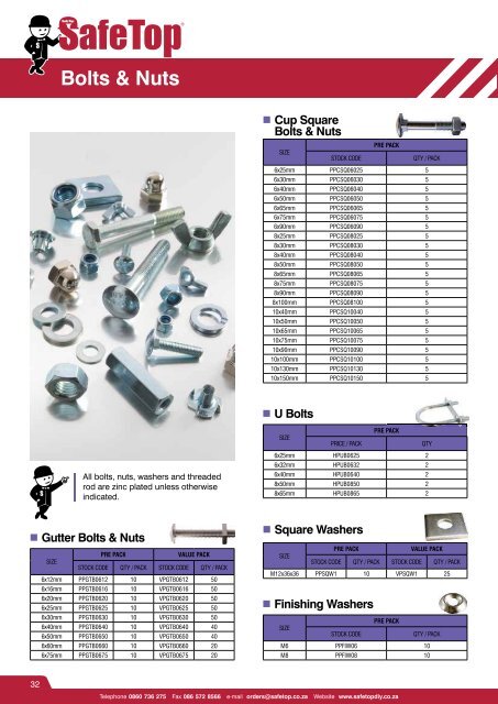 Bolts & Nuts Cup Square B