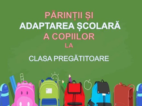 adaptare la clasa pregătitoare