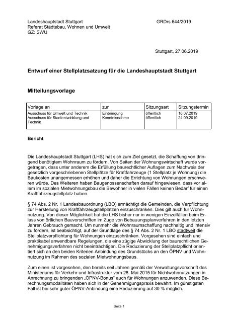 2019 Antrag zur Einschränkung von Stellplätzen 2019 Antrag zur Einschränkung von Stellplätzen
