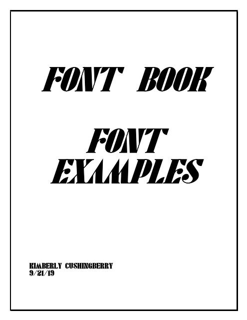 FONT BOOK