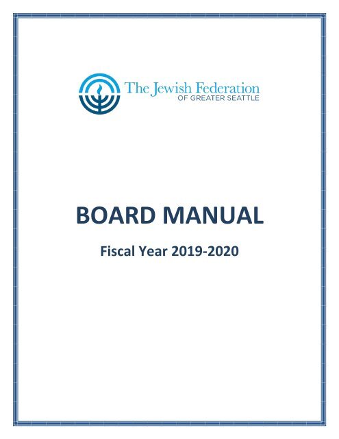 FY20 Federation Board Manual