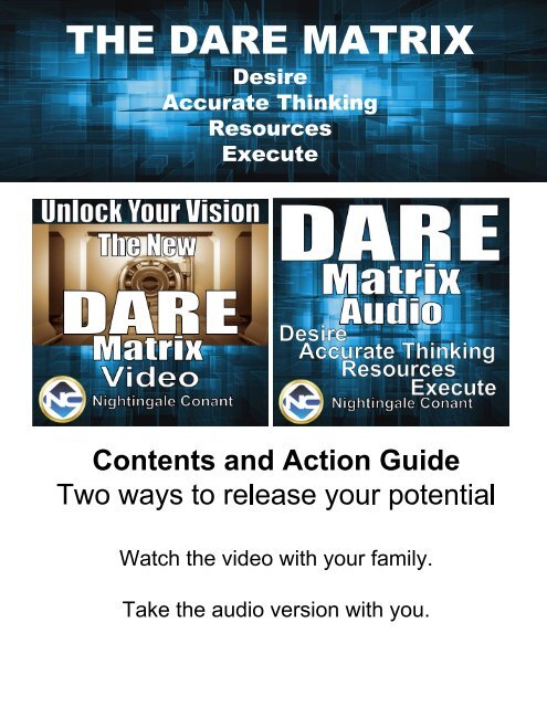 THE DARE MATRIX Contents and Action Guide