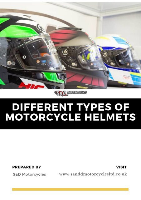 Different Types of Motorcycle Helmets