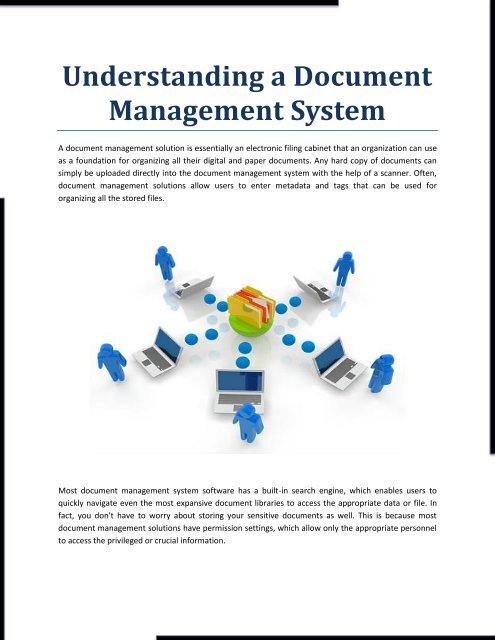 Understanding a Document Management System