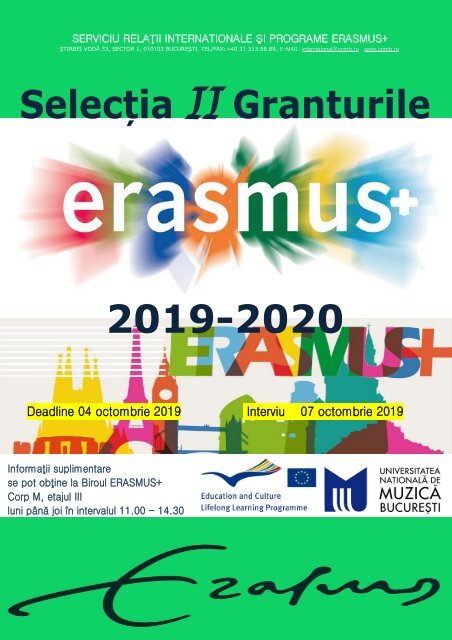 Afis2a selectie ERASMUS 2019 - 2020