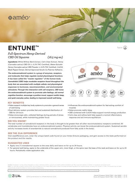 Améo® Entune™ Erstinformation