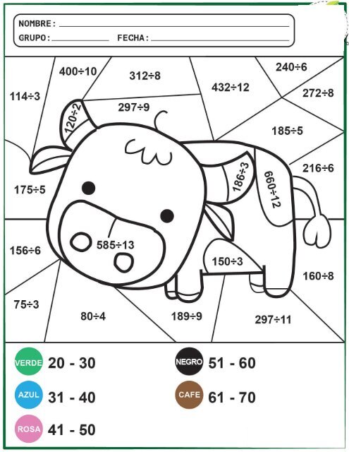 Hojas Para Colorear Del Orden De Operaciones