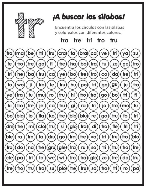 a buscar silabas trabadas