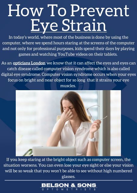 How To Prevent Eye Strain