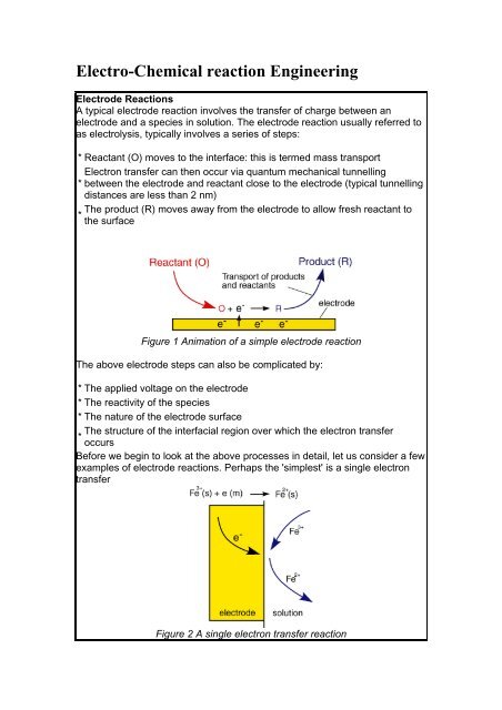 Electro-Chemical reaction Engineering