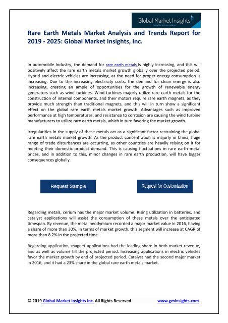 Rare Earth Metals Market PDF