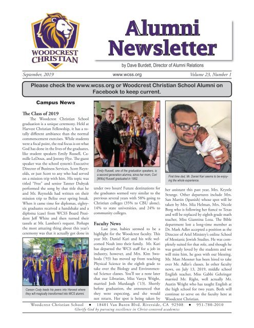 Alumni Newsletter 2019