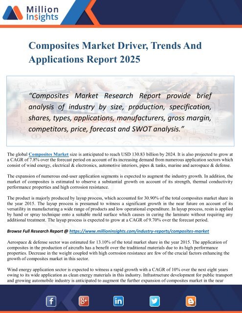 Composites Market Share And Growth Rate Report 2025