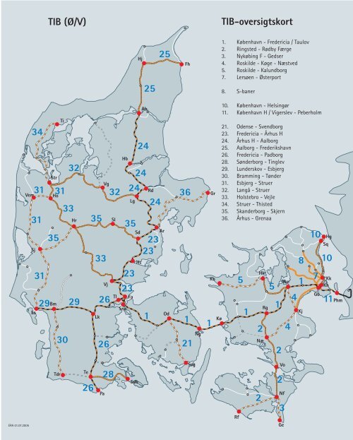 TIB-oversigtskort | 01.07.2005 | BANEDANMARK