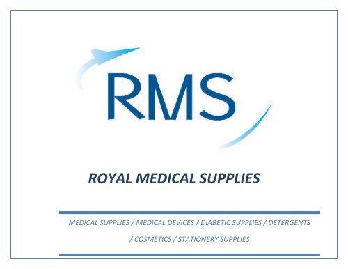 ROYAL MEDICAL SUPPLIES CATALOGUE