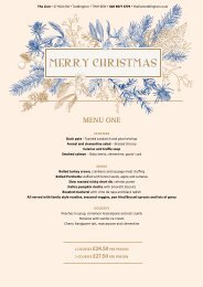 The Lion Christmas Menus