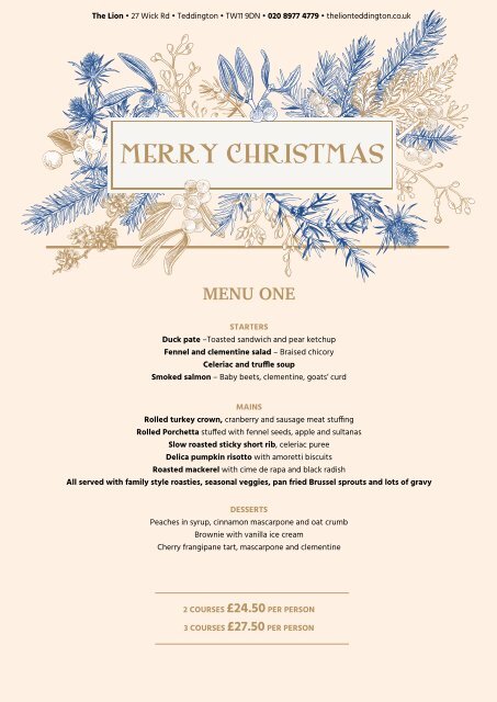 Lion CHRISTMAS menu A4_Others