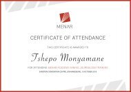PRISA Membership Certificate