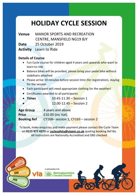 Learn to Ride Leaflet