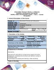 Activity Guide and Evaluation Rubric - Task 1 Course Recognition