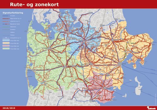 Rute og zonekort 2018/2019 | Midttrafik