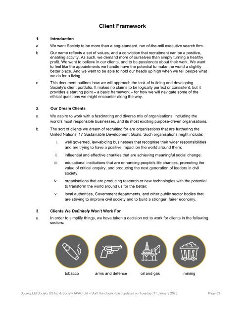 Our Client Framework