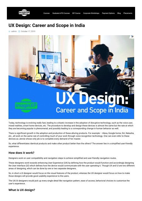 UX Design Career and Scope in India