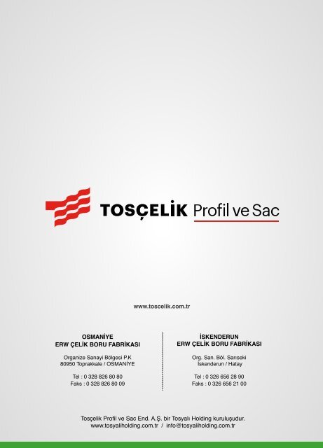 toscelik yassi yapisal katalog