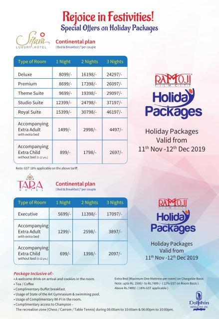 Ramoji Film City Hotels Stay Packages