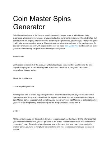 Coin Master Generator Magazines